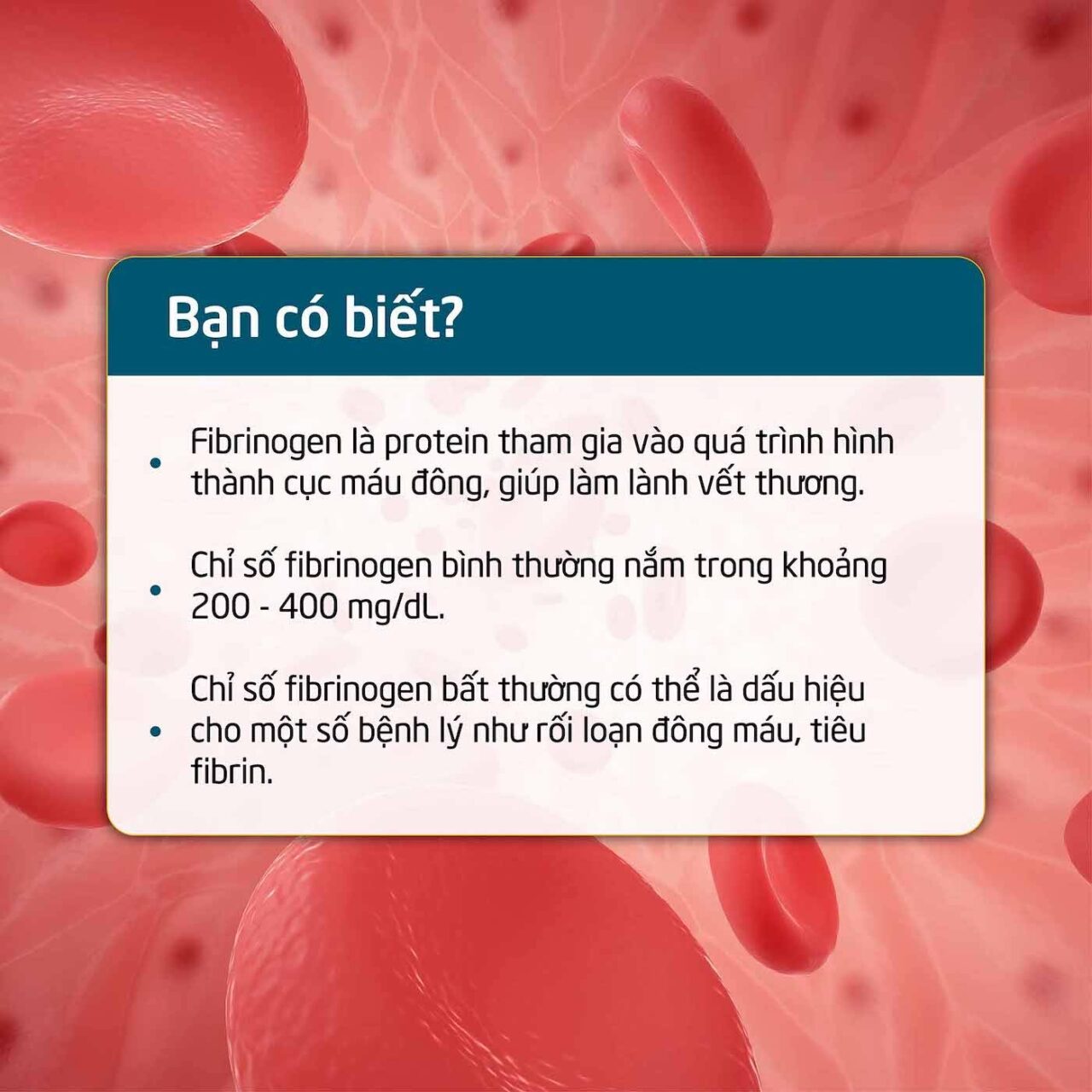 Chỉ số fibrinogen là gì? Xét nghiệm fibrinogen để làm gì?