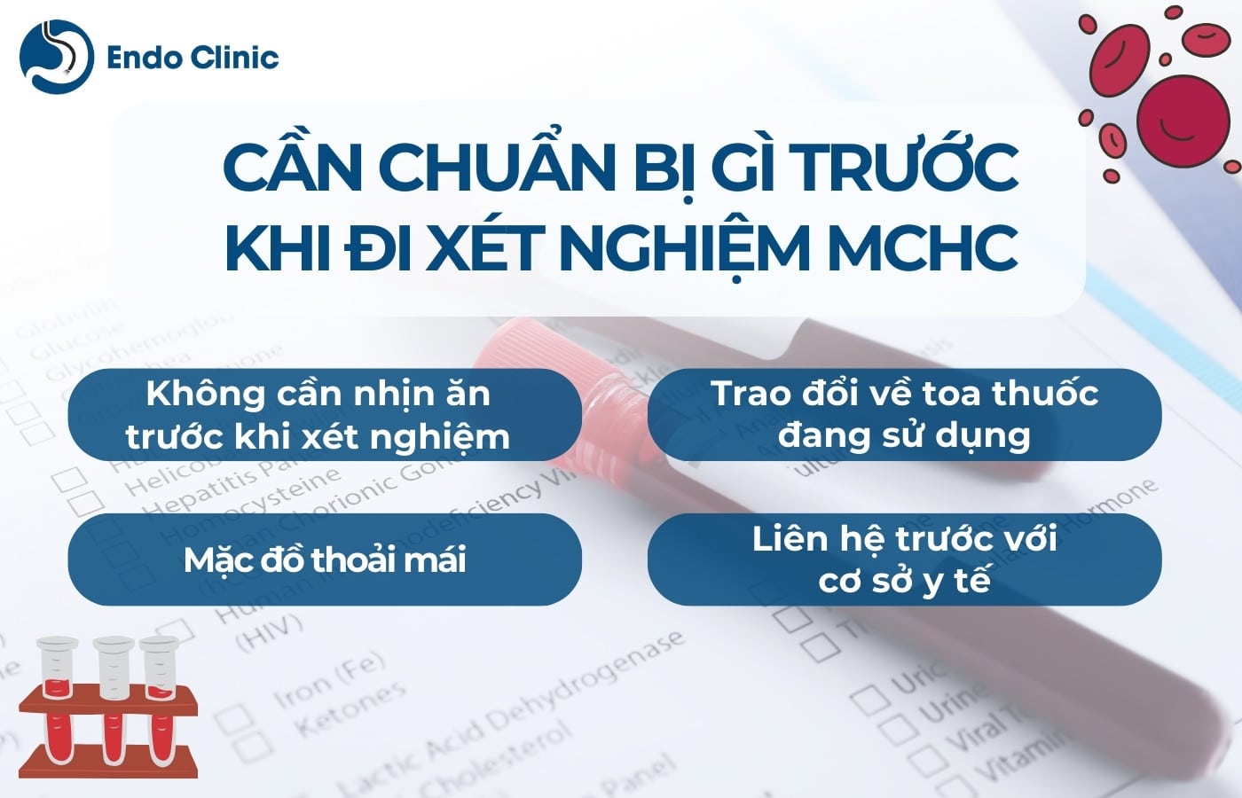 MCHC trong máu là gì? MCHC thấp có sao không? - Endo Clinic